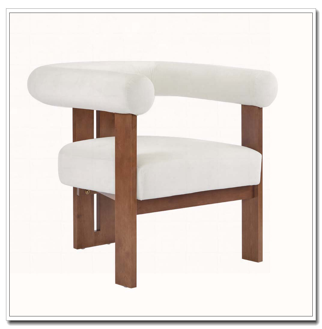 Latitude Run® Velvet Upholstered Round Arm Accent Chair | Wayfair