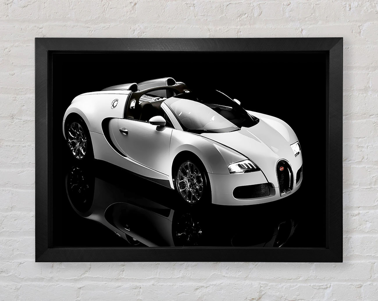 Ebern Designs Bugatti Veyron Black And - Single Picture Frame Art ...