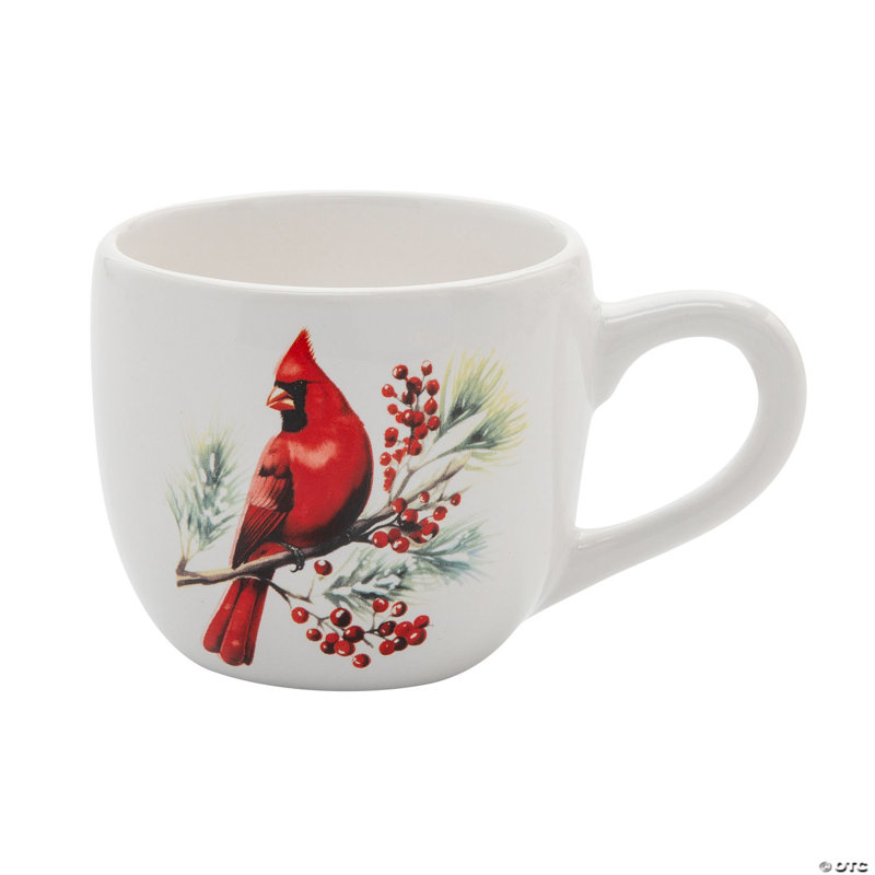 Oriental Trading Company 9 3/4 x 8 1/4 Inch White Ceramic Cardinal on ...