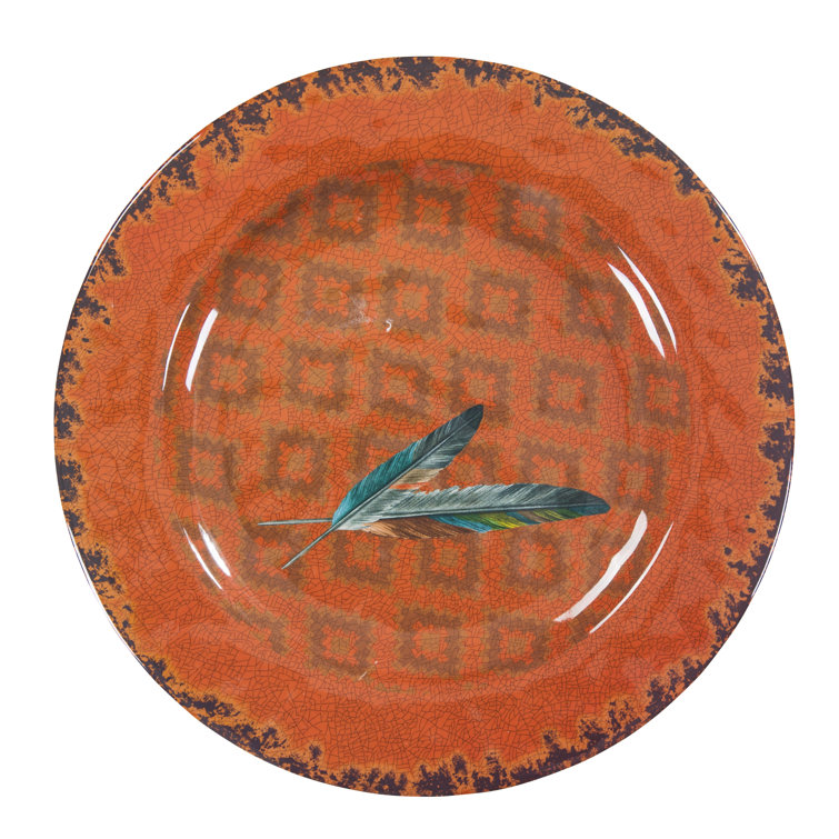 Paseo Road by HiEnd Accents Tossed Feather 11'' Melamine Dinner Plate ...