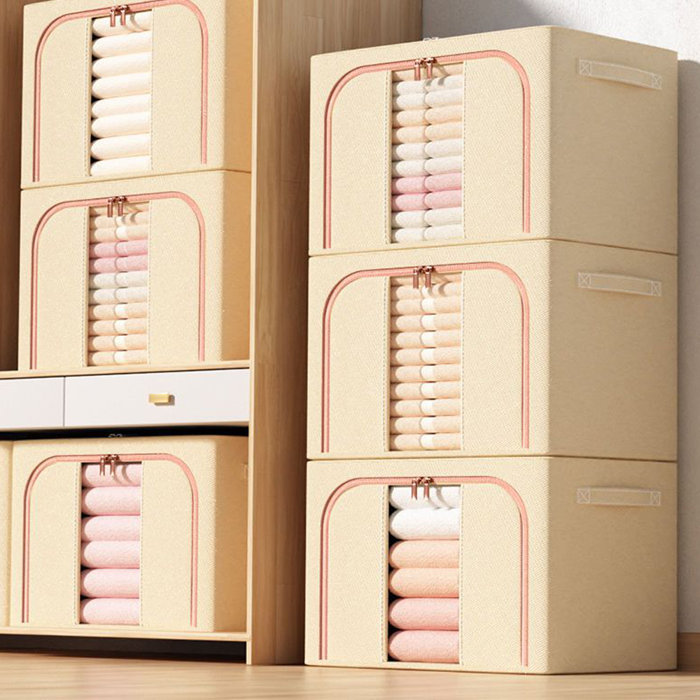 Latitude Run® Clothes Storage Bins Boxes with Metal Frame - (Extra ...