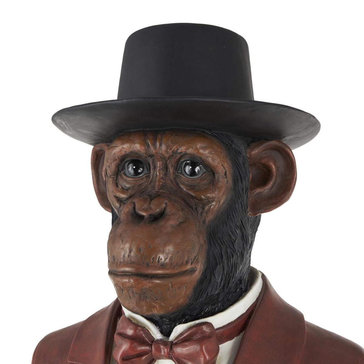 Trinx Katsumasa Resin Tall Waiter Monkey Sculpture With Gold Accent And ...