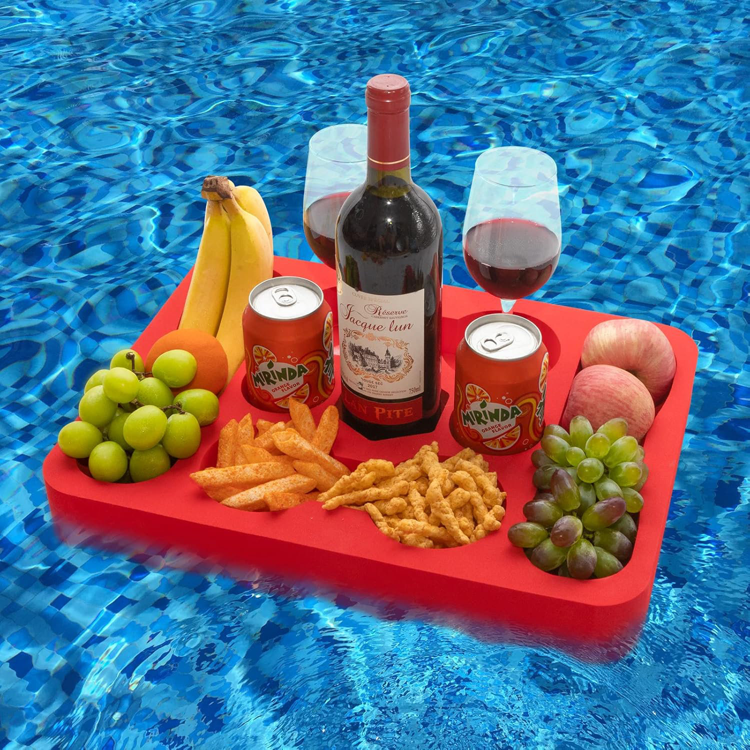 yitesiUSA Floating Drink Holder,Refreshment Table Tray,Red - Wayfair Canada