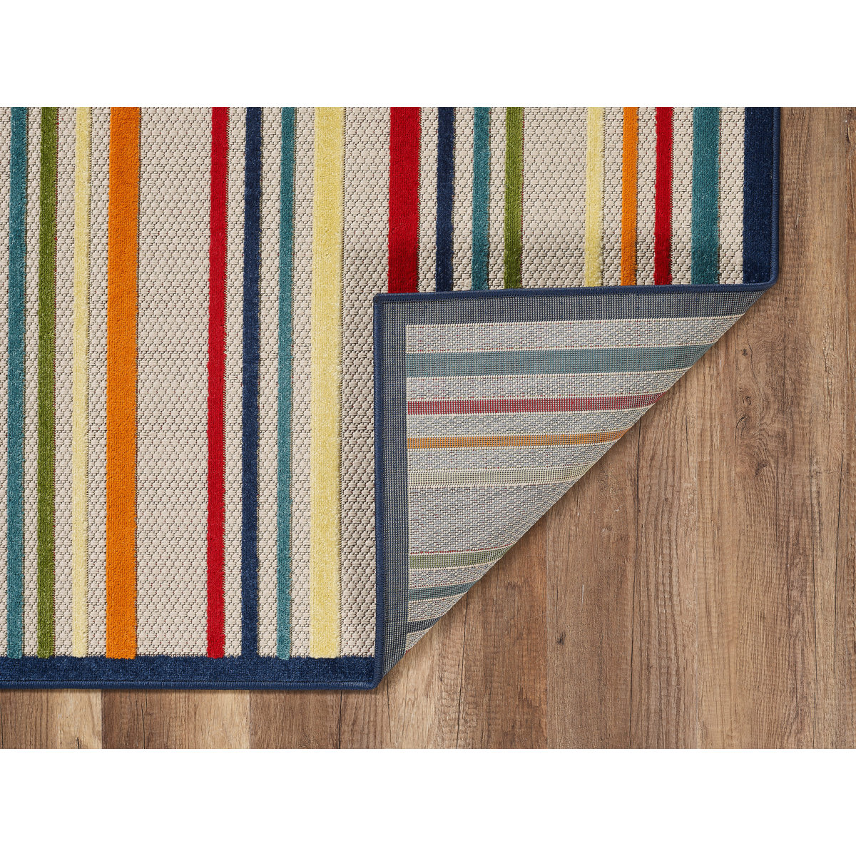 Sand & Stable™ Zaire Striped Red/Blue/Yellow Indoor / Outdoor Area Rug ...