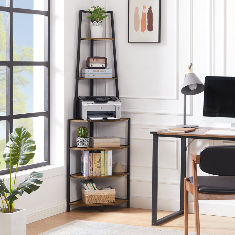 Trent Austin Design® Pursel 68.5'' Tall 5 Tier Corner Bookcase ...