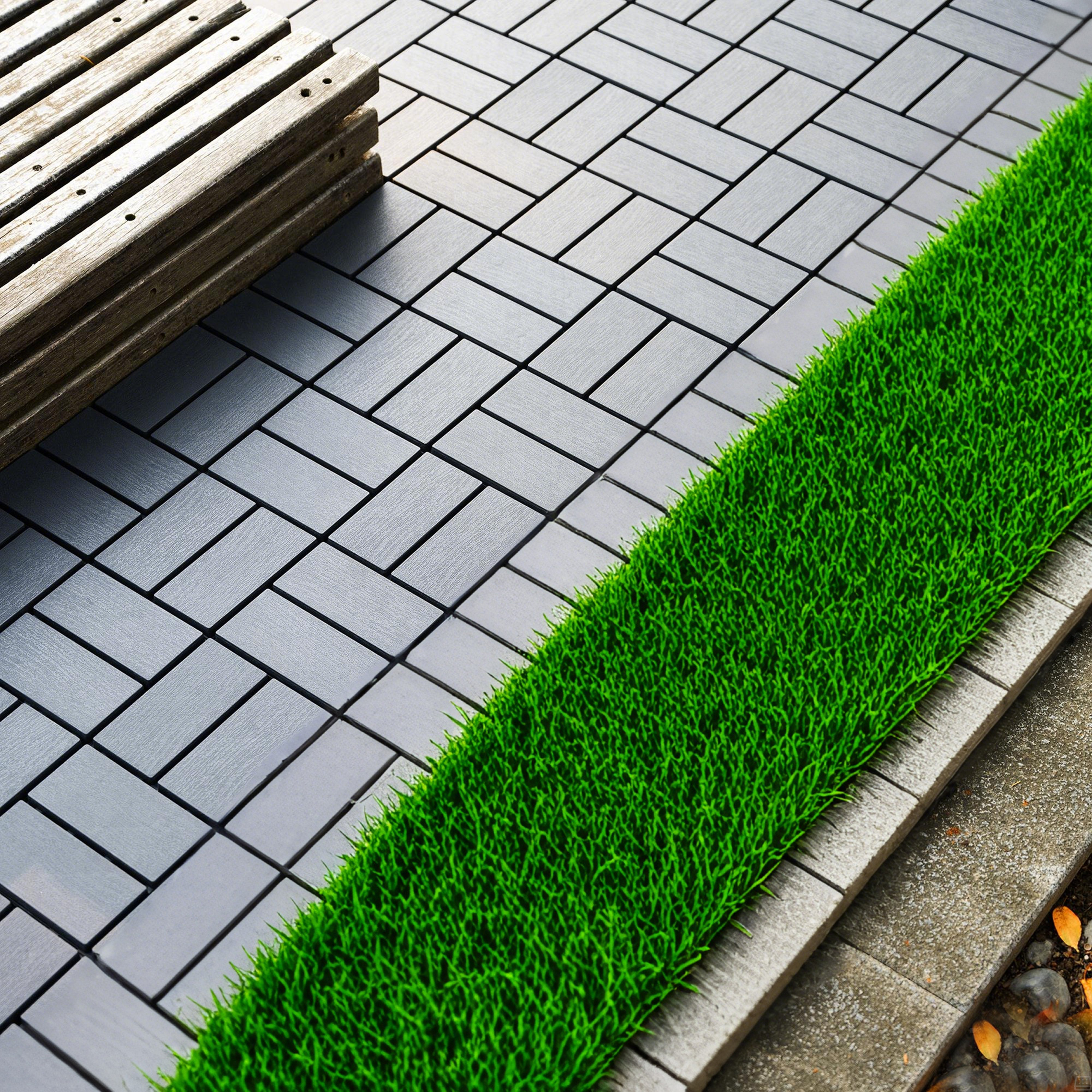 KAQCVIN Plastic Interlocking Decking Tiles, 44 Packs Of Terrace Decking ...
