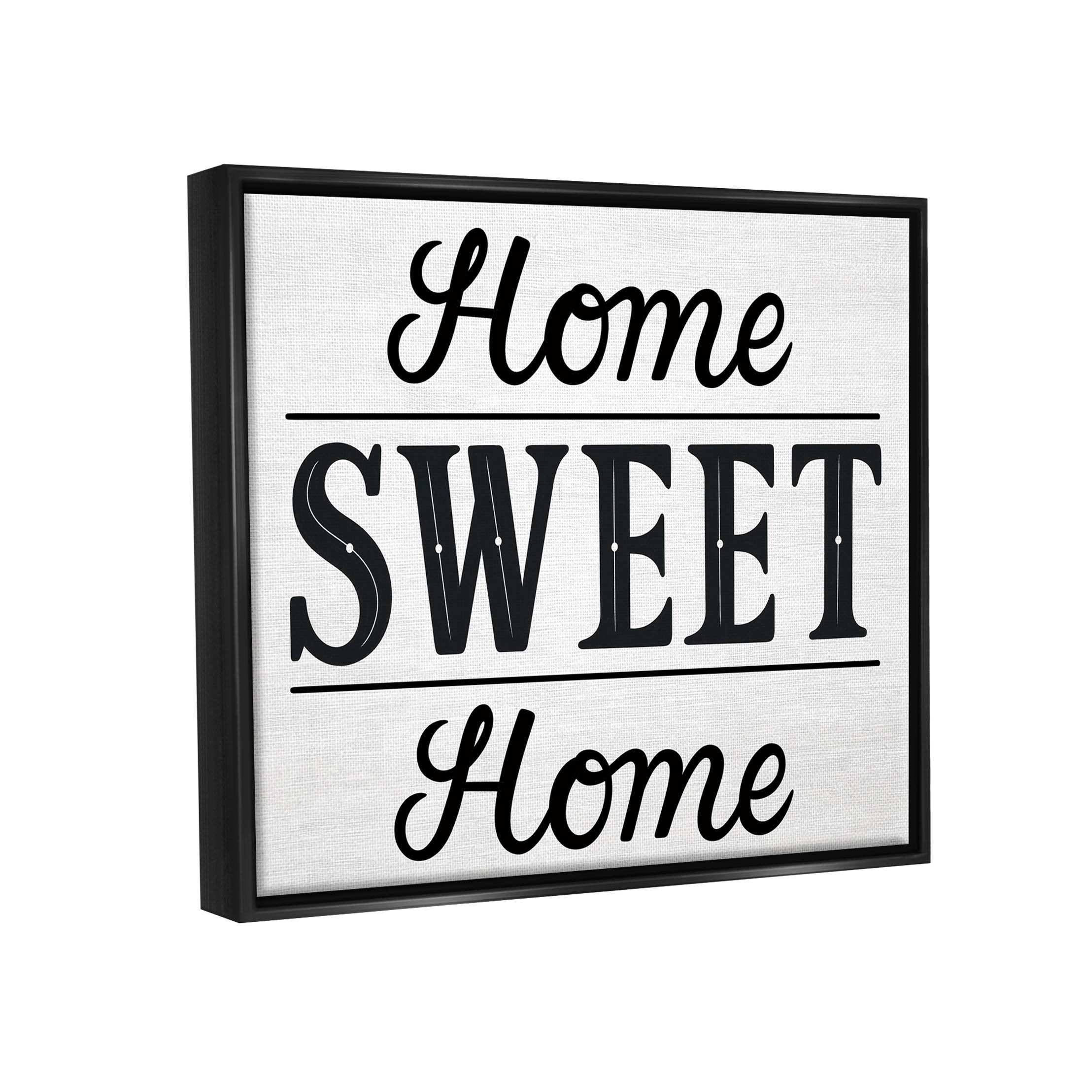 Trinx Sweet Home Farmhouse Sign Floater Canvas Wall Art By Jalynn ...