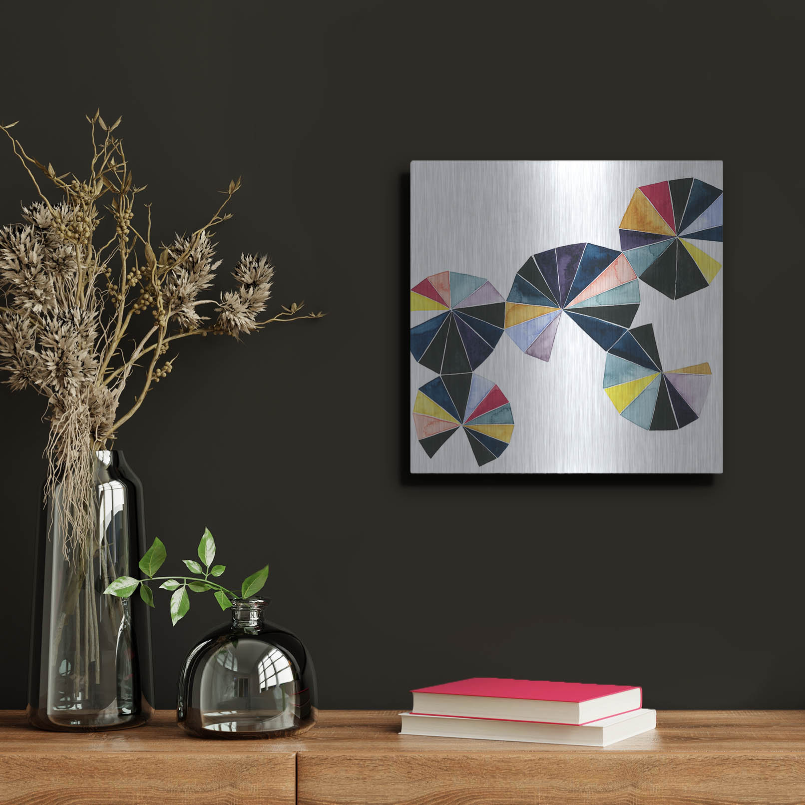 Luxe Metal Art 'Pinwheel Bright I' By Grace Popp, " Pinwheel Bright I ...