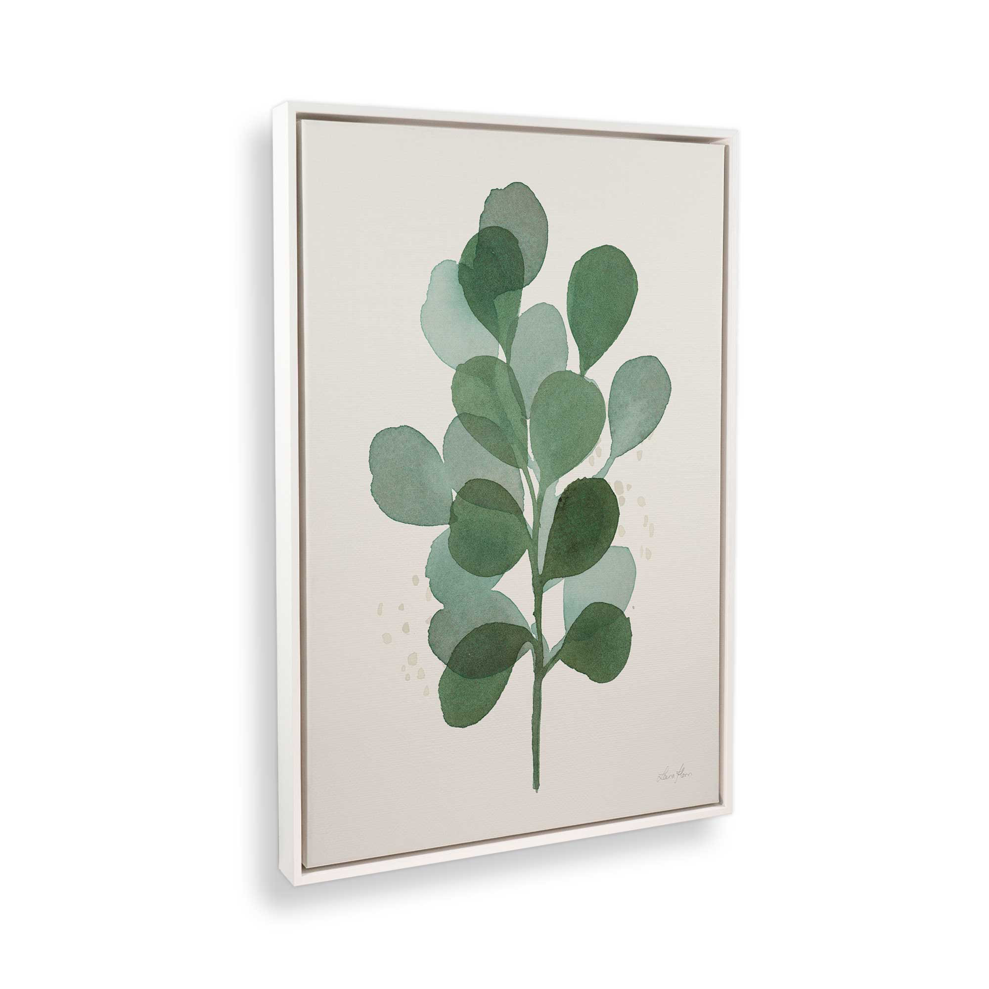 Winston Porter Green Leaf Impressions I Canvas Print | Wayfair