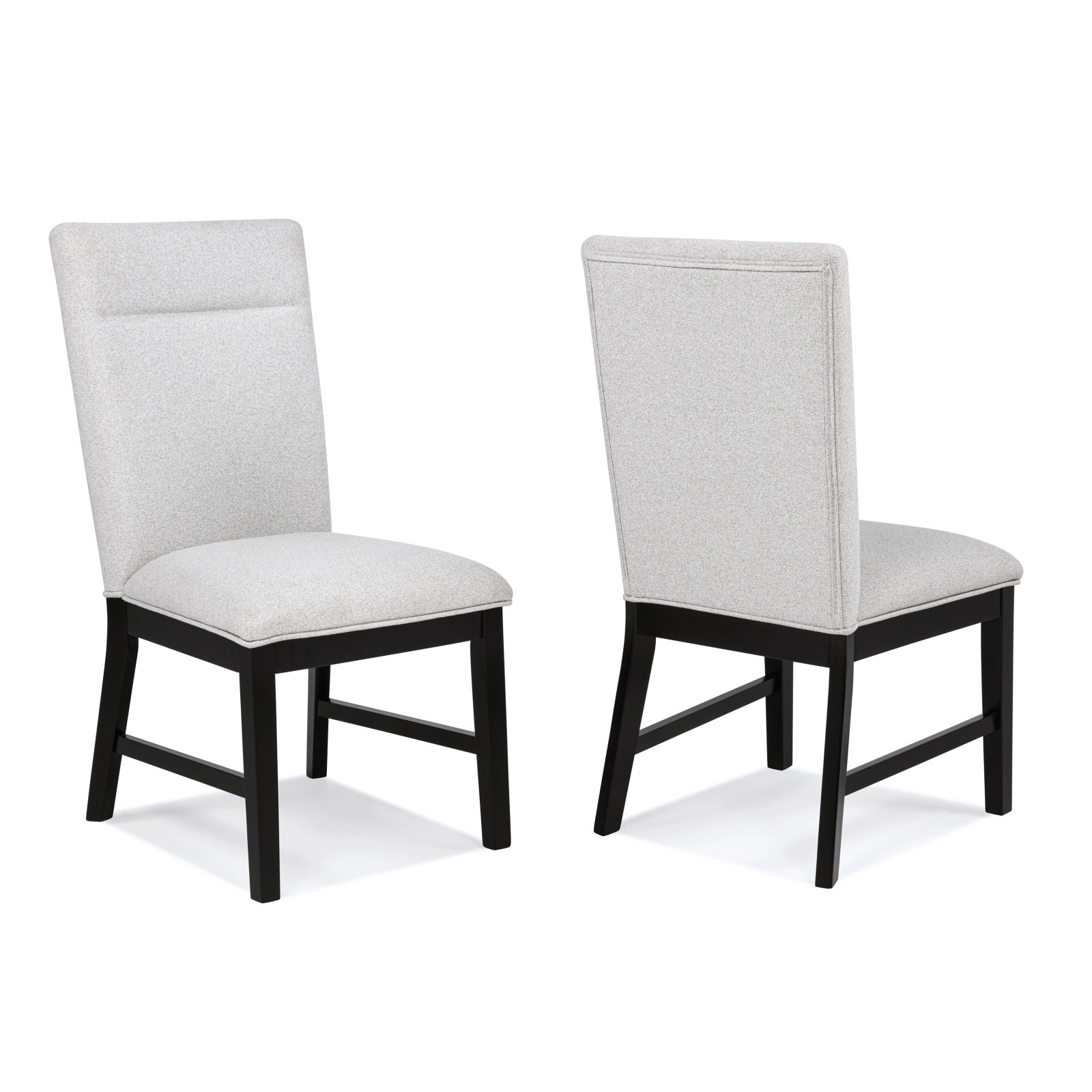 Latitude Run® 2Pc Light Gray Upholstered Chairs Soft Neutral Tone Dark ...