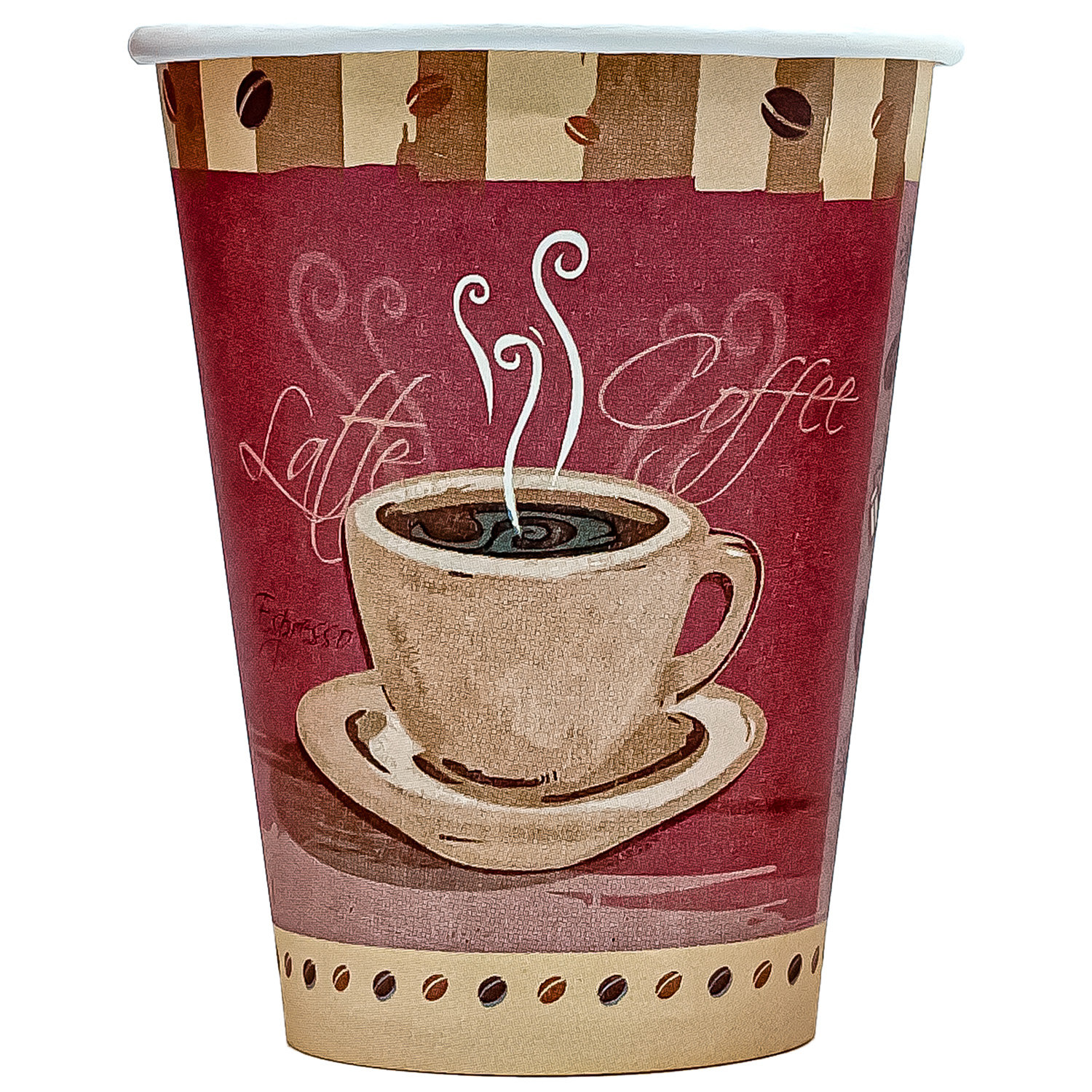 Nicole Fantini 12 Oz Disposable Colored Tea&Coffee Cups Printed, Poly ...