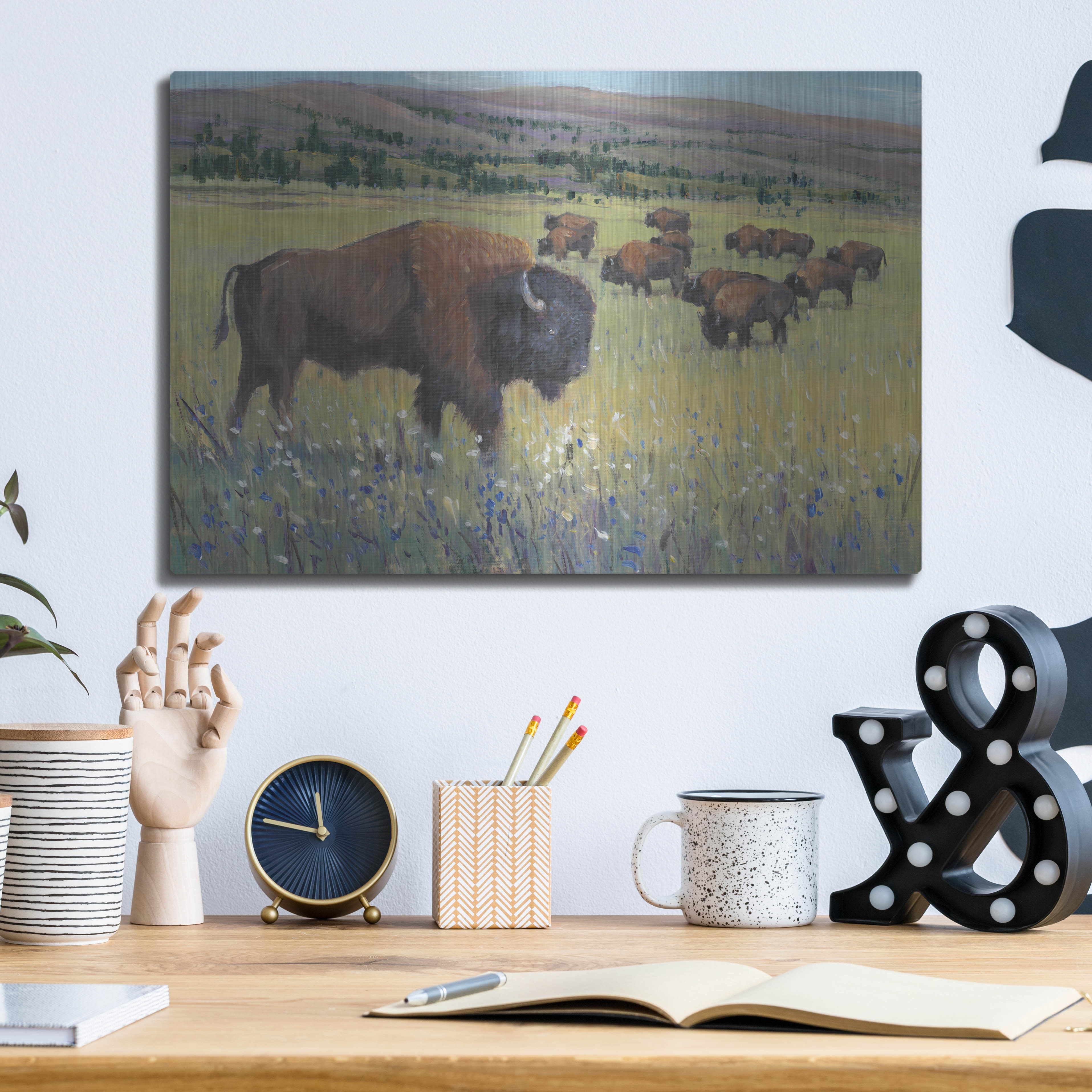 Millwood Pines 'Animals of the West I' by Tim O'Toole, Metal Wall Art ...