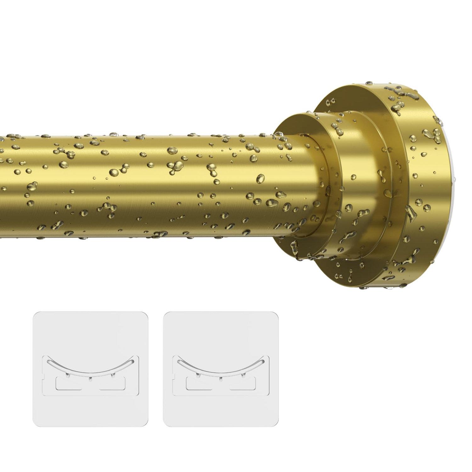 NURTOR No Drilling Gold Shower Curtain Rod,29-83 Inches Adjustable ...