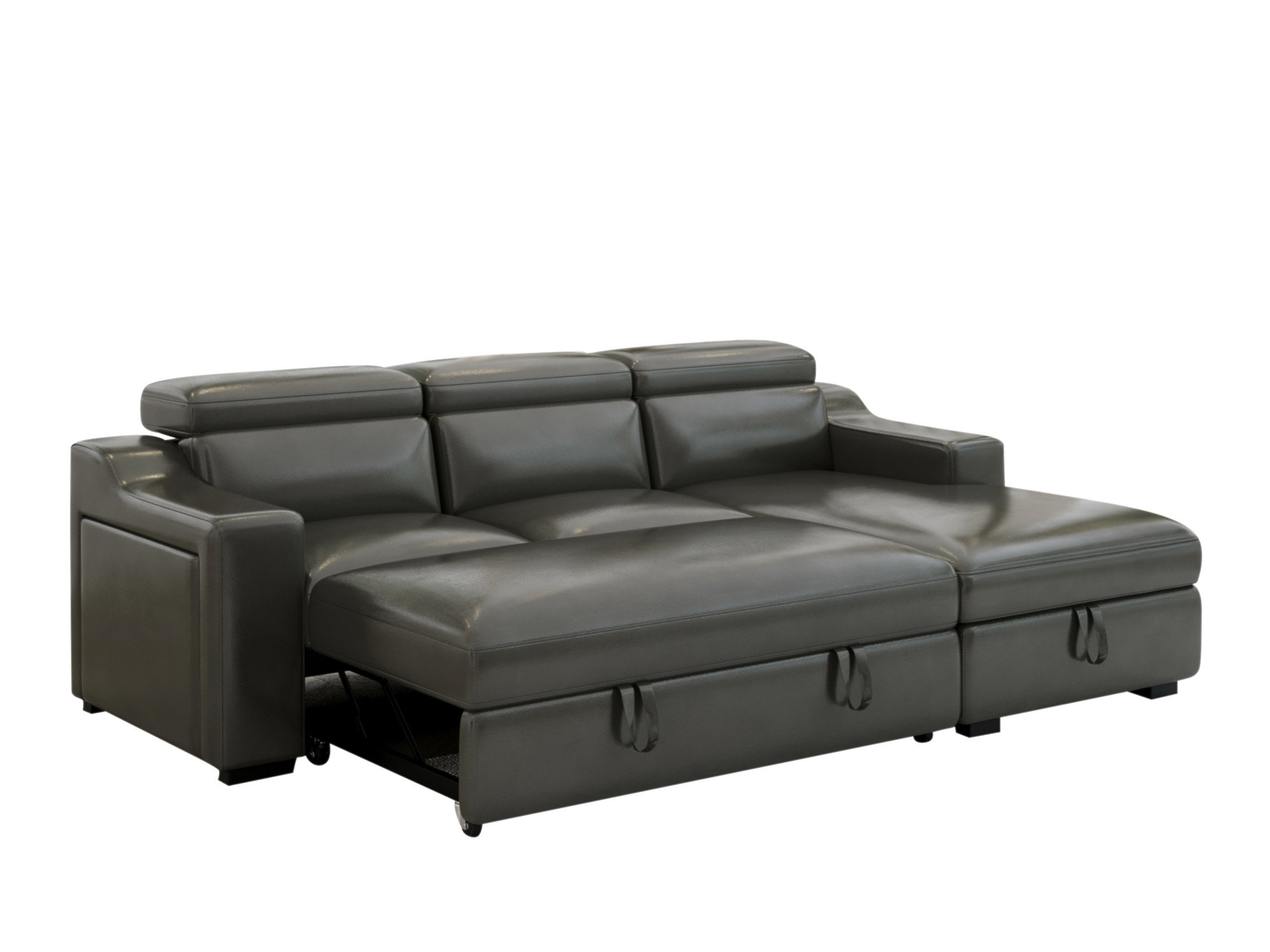 Latitude Run® 103'' Inch Convertible Sectional Sofa With Storage Chaise ...
