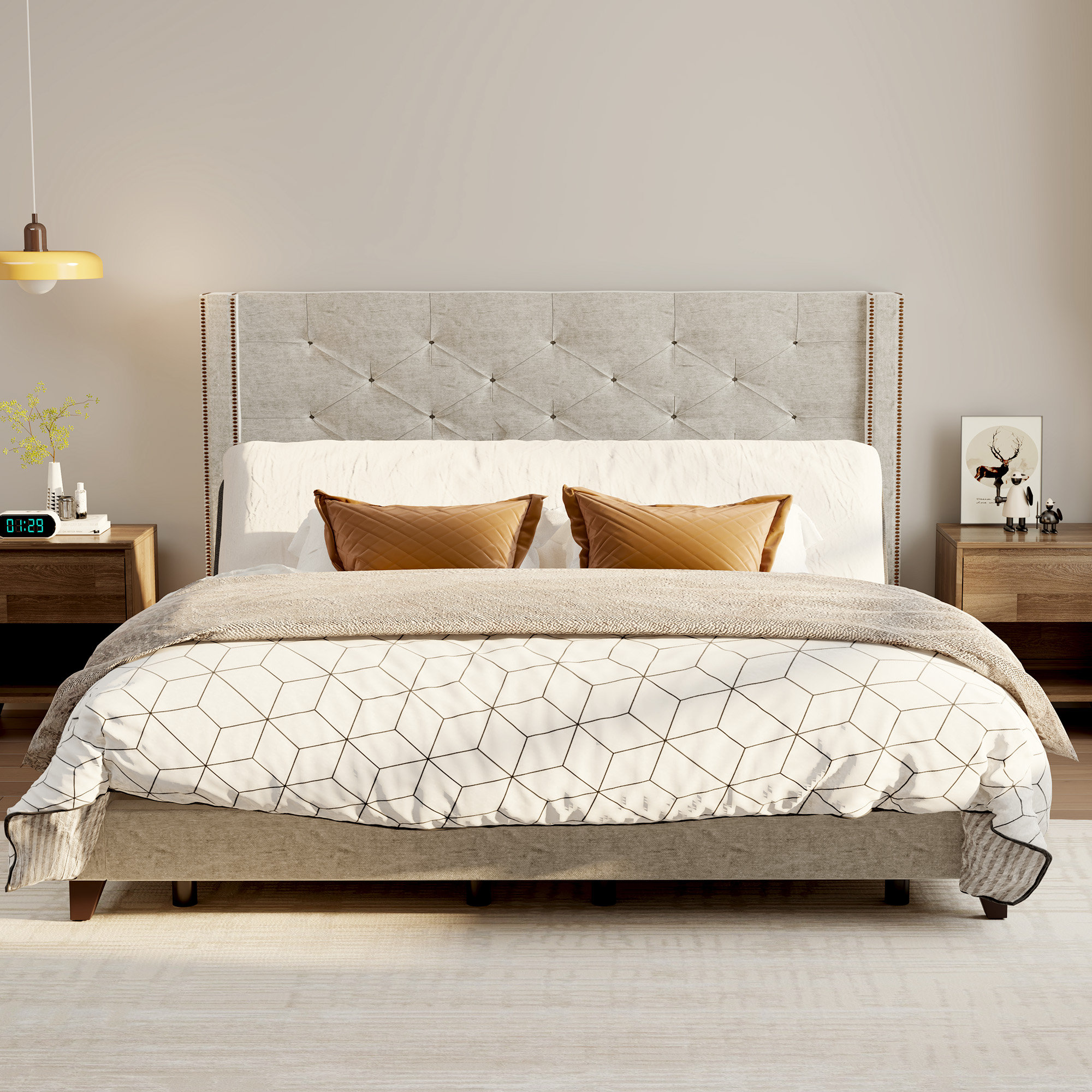 Alwyn Home Boltz Adjustable Bed with Wired Remote and Quiet Durable ...