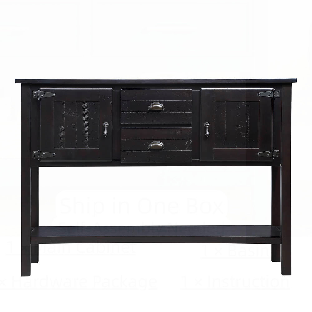 Ophelia & Co. Sideboard Console Table with 2 Drawers, Cabinets, and ...
