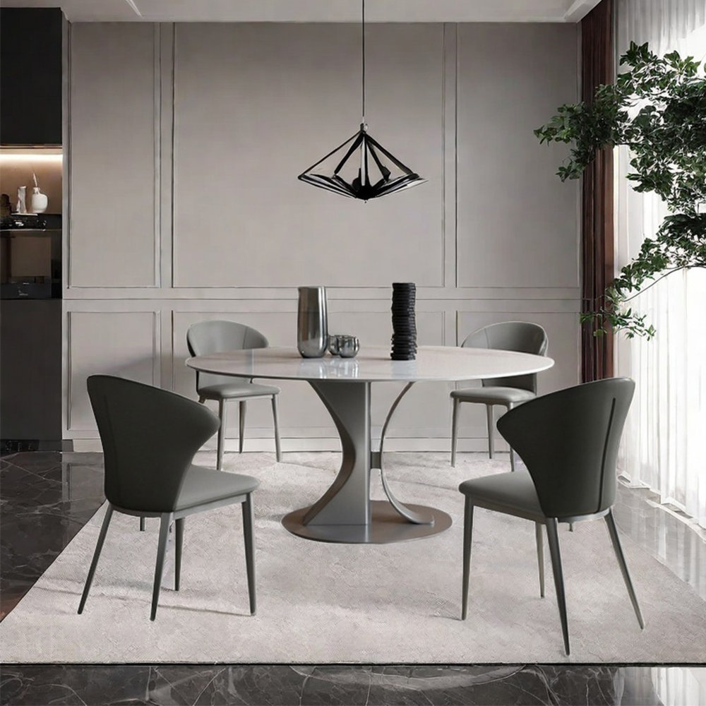ZKuylo Modern round sintered stone dining table sets | Wayfair
