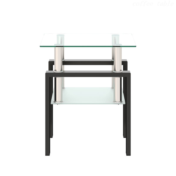Wrought Studio Cimora Glass Top Single Coffee Table | Wayfair