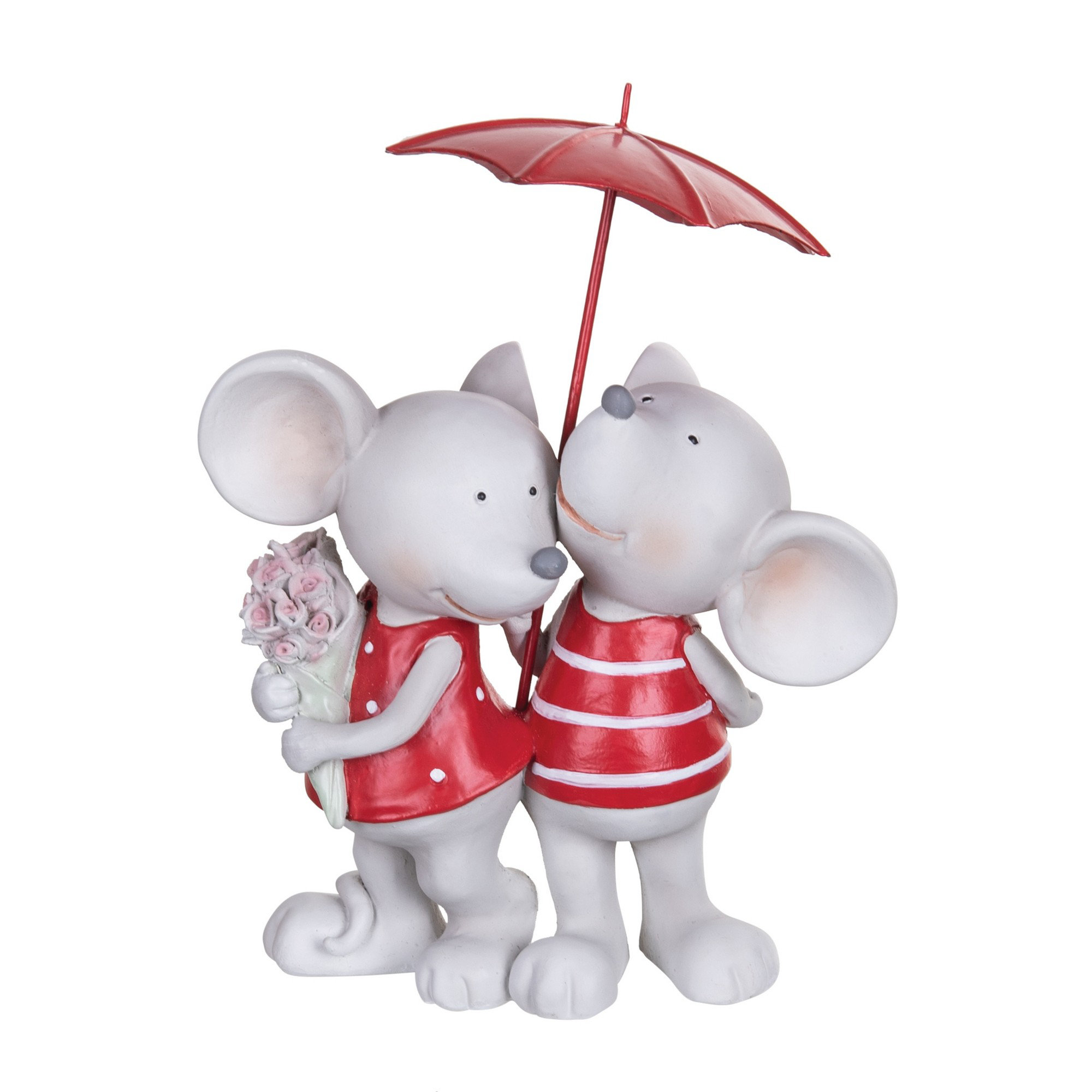 The Holiday Aisle® Rain Or Shine Valentine's Day Mice Figurine ...
