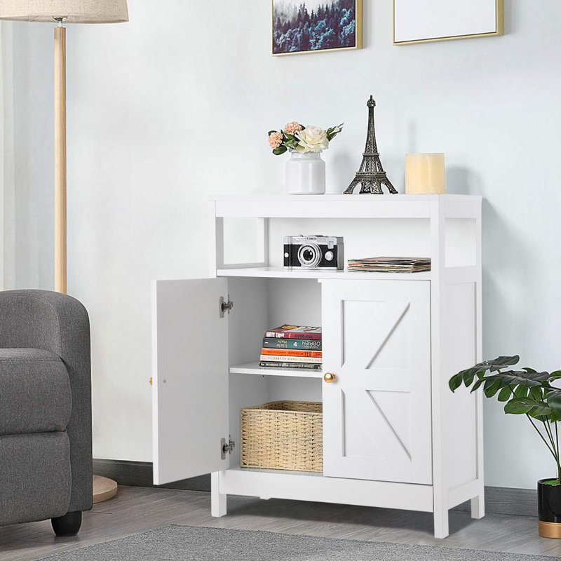 Red Barrel Studio® Demorion Freestanding Bathroom Cabinet | Wayfair
