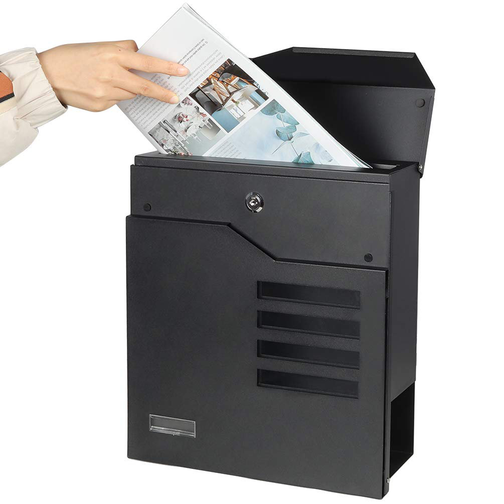 RILVIX Locking Wall-Mount Mailbox, Waterproof, Key Lock, Newspaper ...