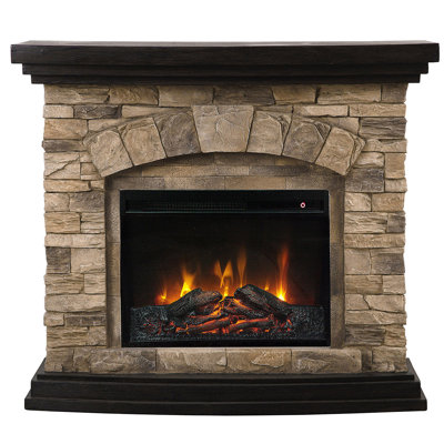 rustic fireplaces electric