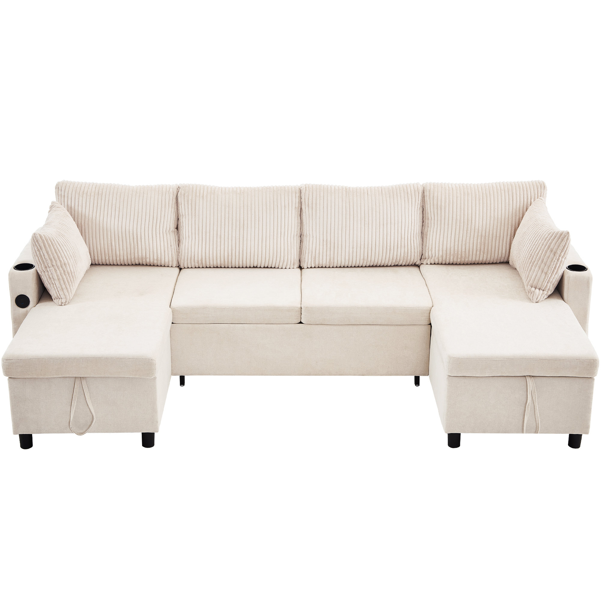 Latitude Run® 111.8" Sectional Sofa Pull-Out Sofa Bed Versatile Sofa ...