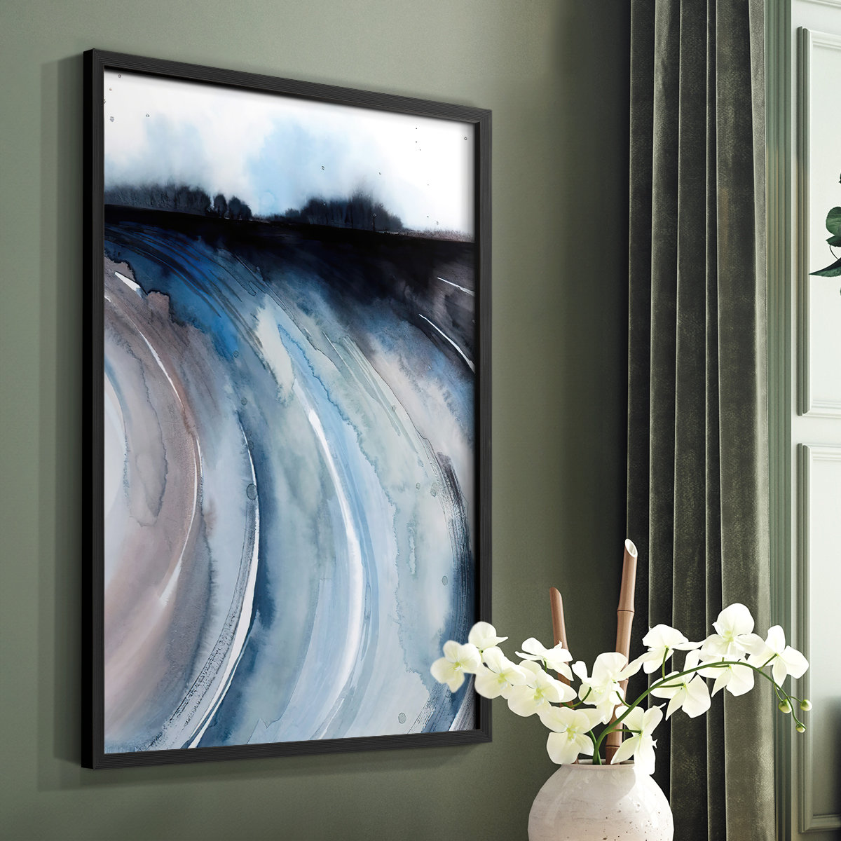 Wrought Studio™ Geode Valley II Framed Print - Solid Wood | Wayfair