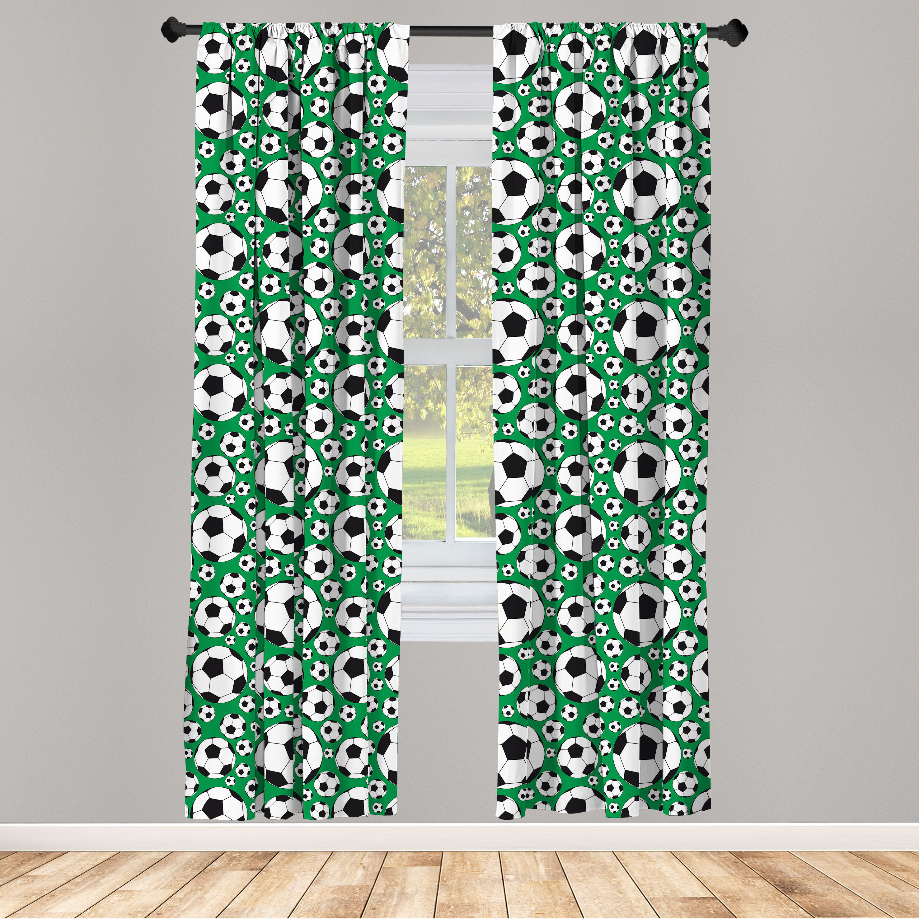 East Urban Home Soccer Semi-Sheer Rod Pocket Sliding Panel & Reviews ...