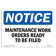 SignMission Osha Notice Maintenance Work Orders Ready to Be Filed Sign ...