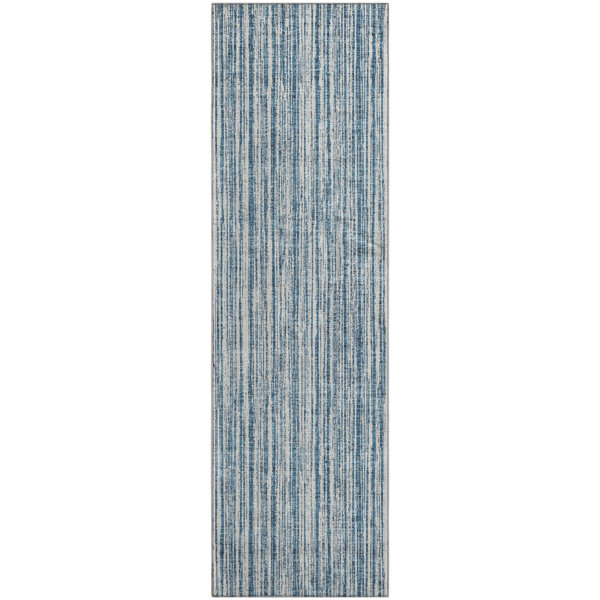 Bungalow Rose Premium Machine Washable Prisco Blue Rug | Wayfair