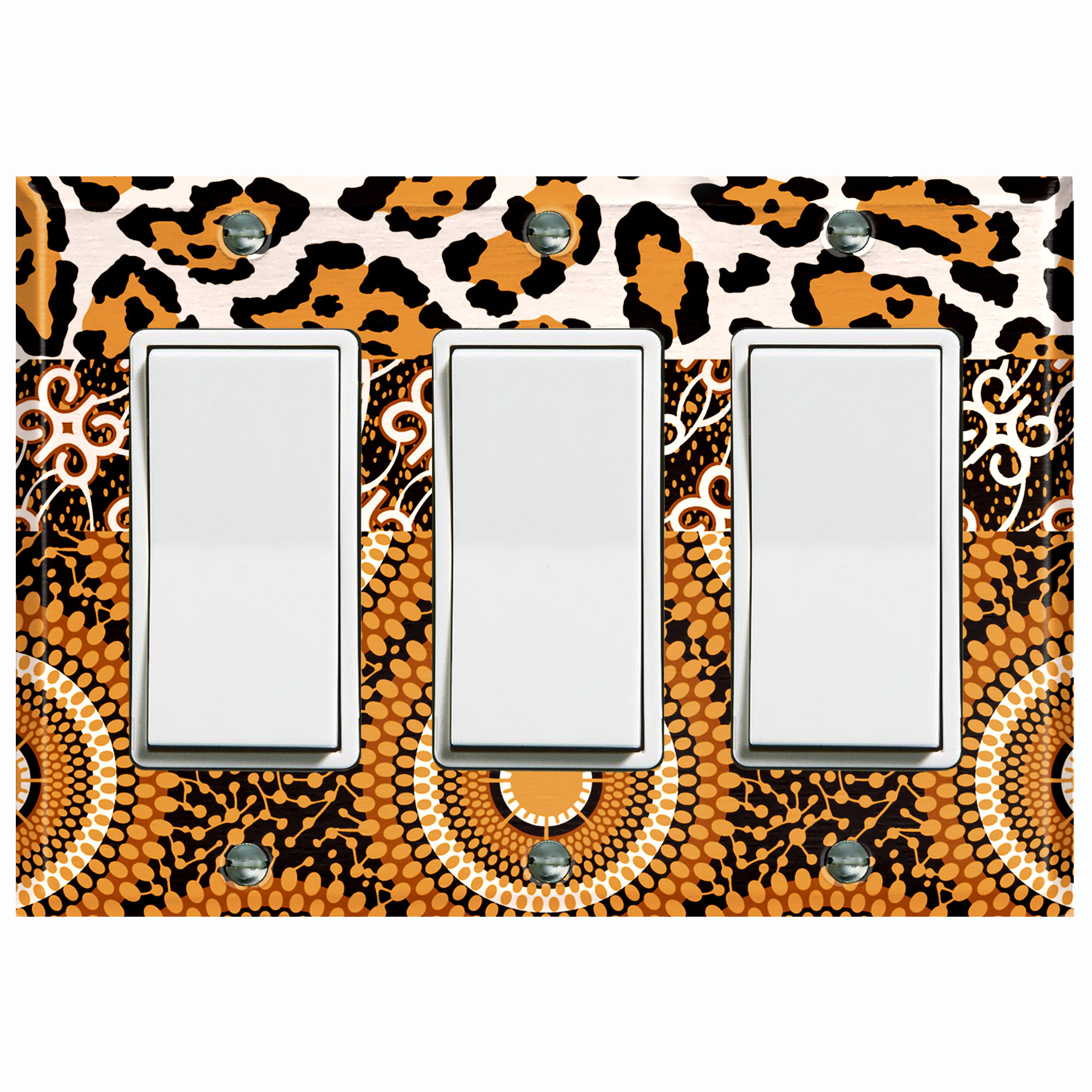 WorldAcc Metal Light Switch Plate Outlet Cover (Safari Pattern African ...