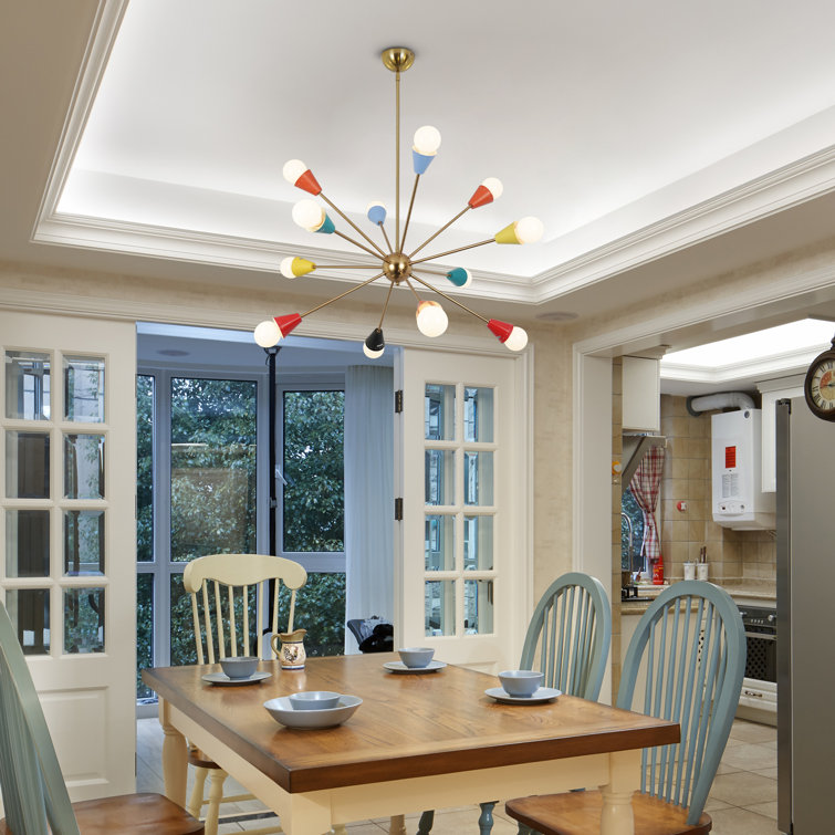 George Oliver 12-Light Colorful Sputnik Chandelier | Wayfair