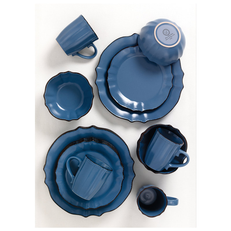 Lorren Home Trends Porcelain China Dinnerware Set - Service for 4 ...