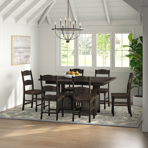 Laurel Foundry Modern Farmhouse Hebden Counter Height Solid Wood Dining ...