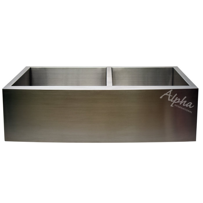 Alpha International 30'' L Farmhouse / Apron Double Bowl Stainless ...