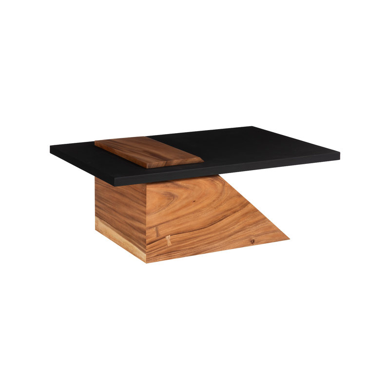 Phillips Collection Slant Coffee Table, Natural/Black | Wayfair