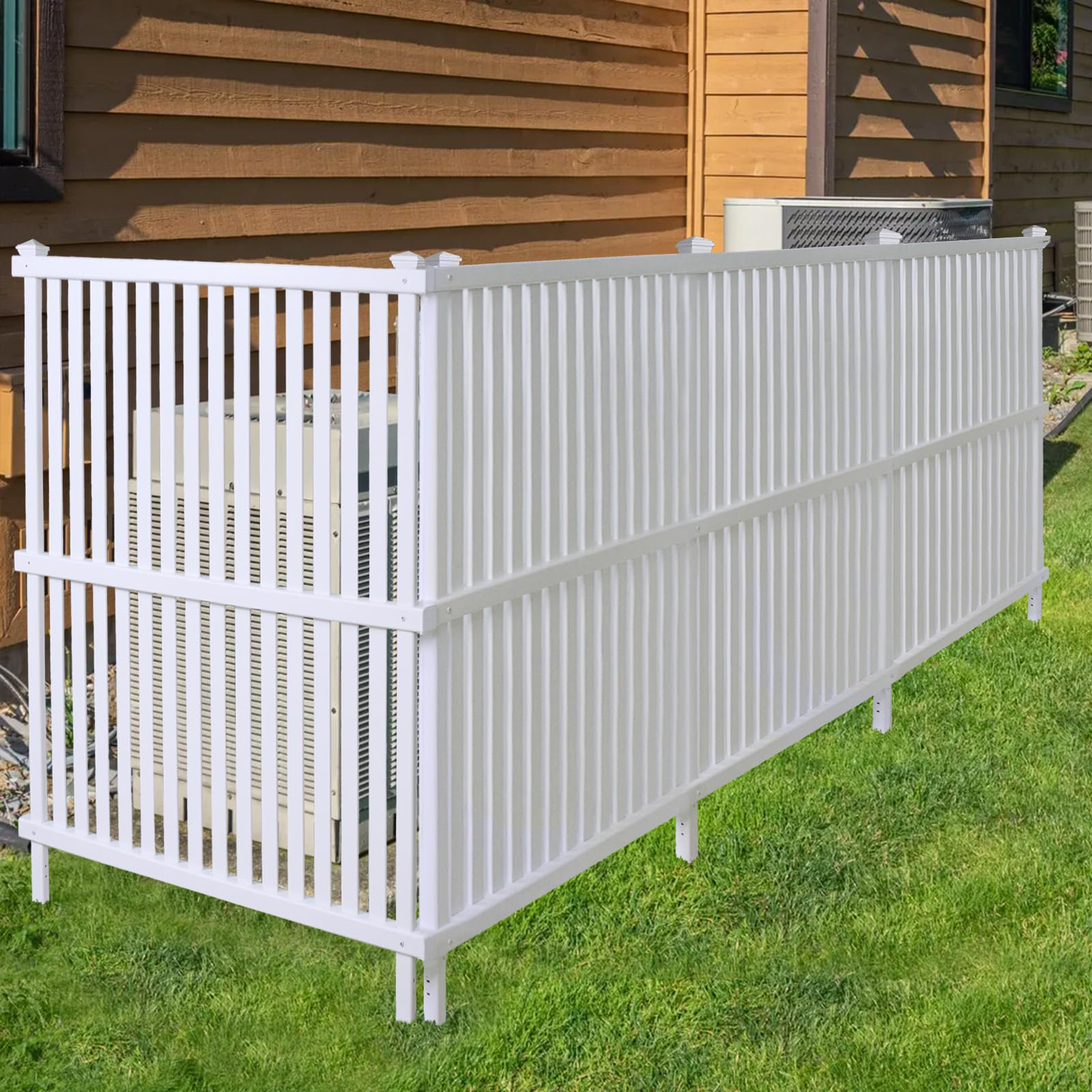Artpuch 42"W X 48"H Trash Can Privacy Fence White Panel(4 Packages ...