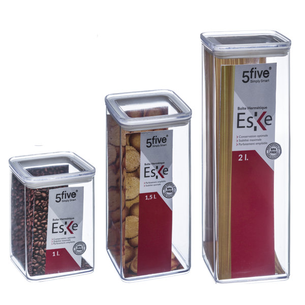 5five Food Storage - Set of 3 Containers and 3 Lids | Wayfair.co.uk