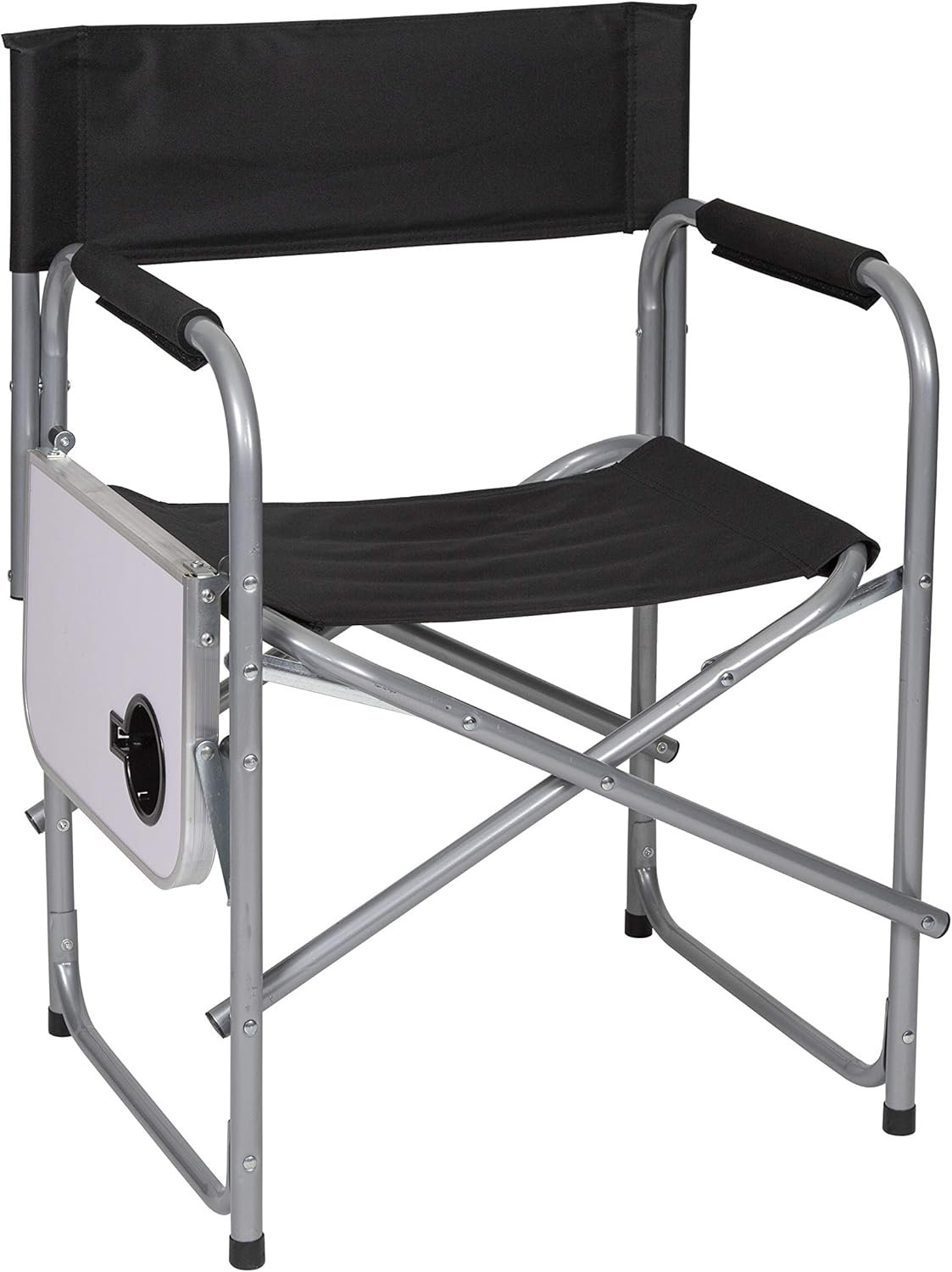 Wildon Home® Directors Chair With Side Table, One Size, Black | Wayfair