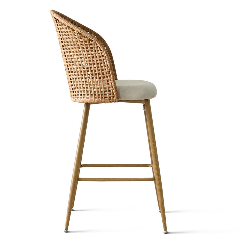 Bay Isle Home™ Brendaliz Set of 4 Upholstered 28.5" Rattan Backrests ...