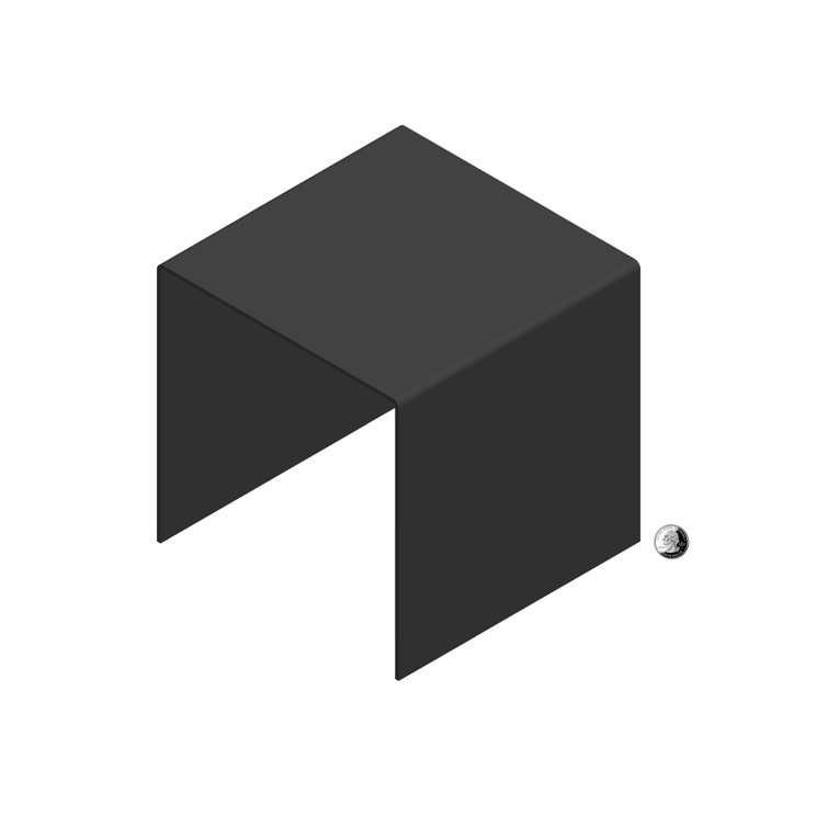 Wrought Studio 1 Riser Combo Cube 3-Sided Plexiglass Pedestal Lucite ...