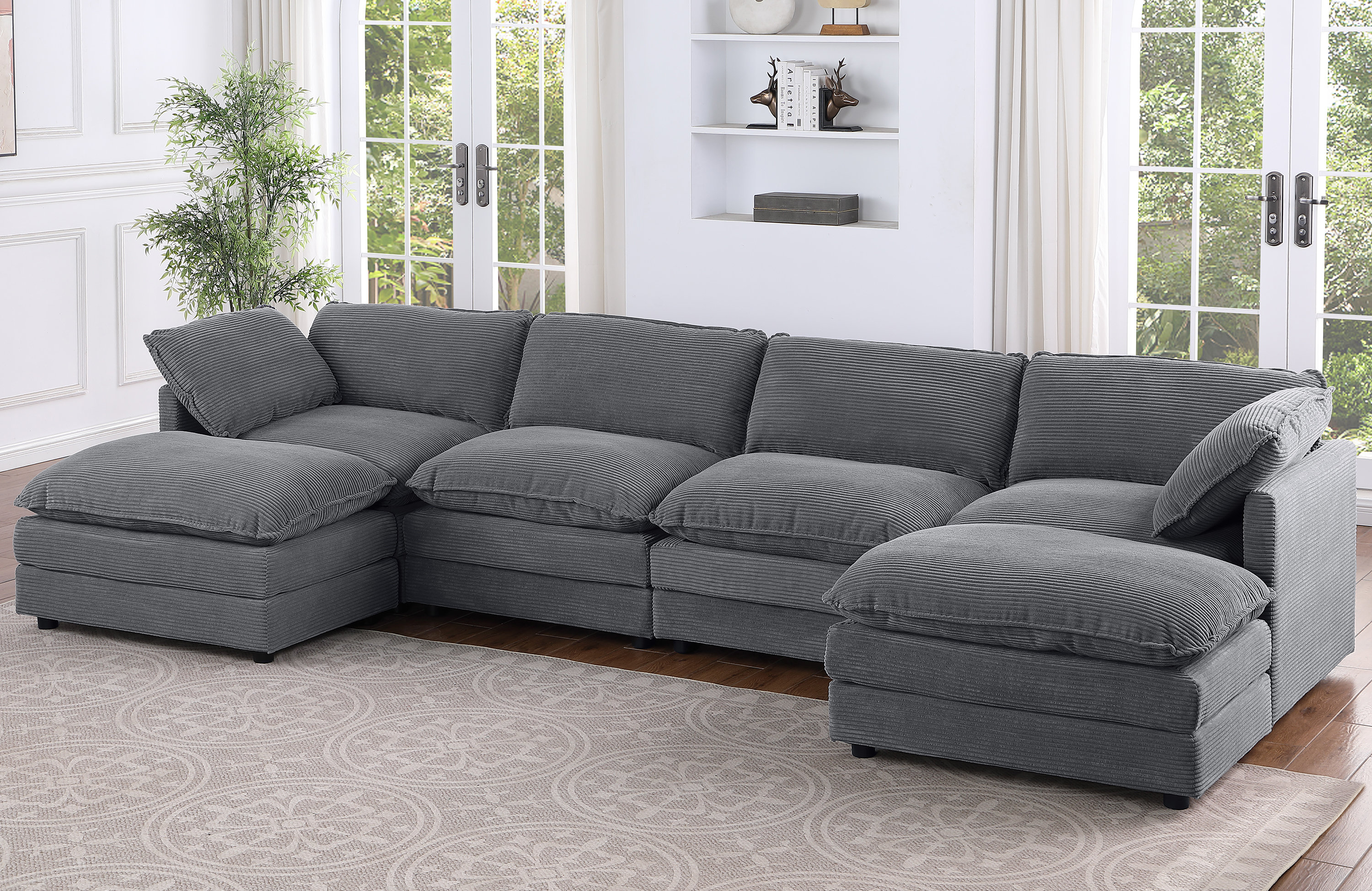 Latitude Run® 142” W Oversized 6-seater Composable Modular Sofa With 2 ...