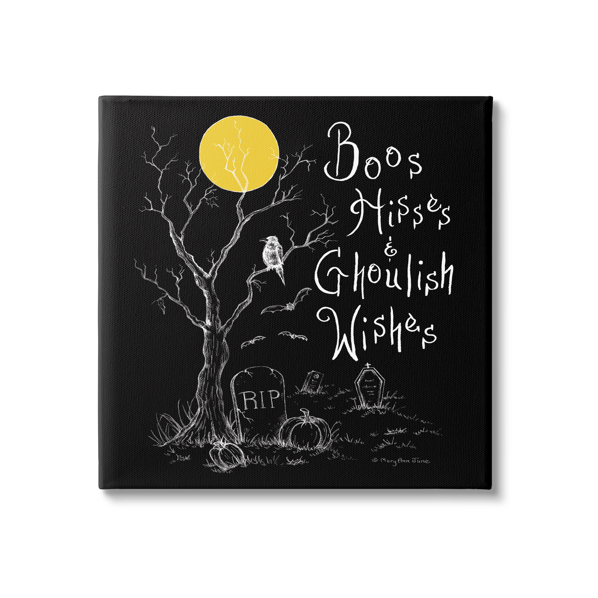 Winston Porter Spooky Dark Halloween Phrase Canvas Wall Art Design By ...
