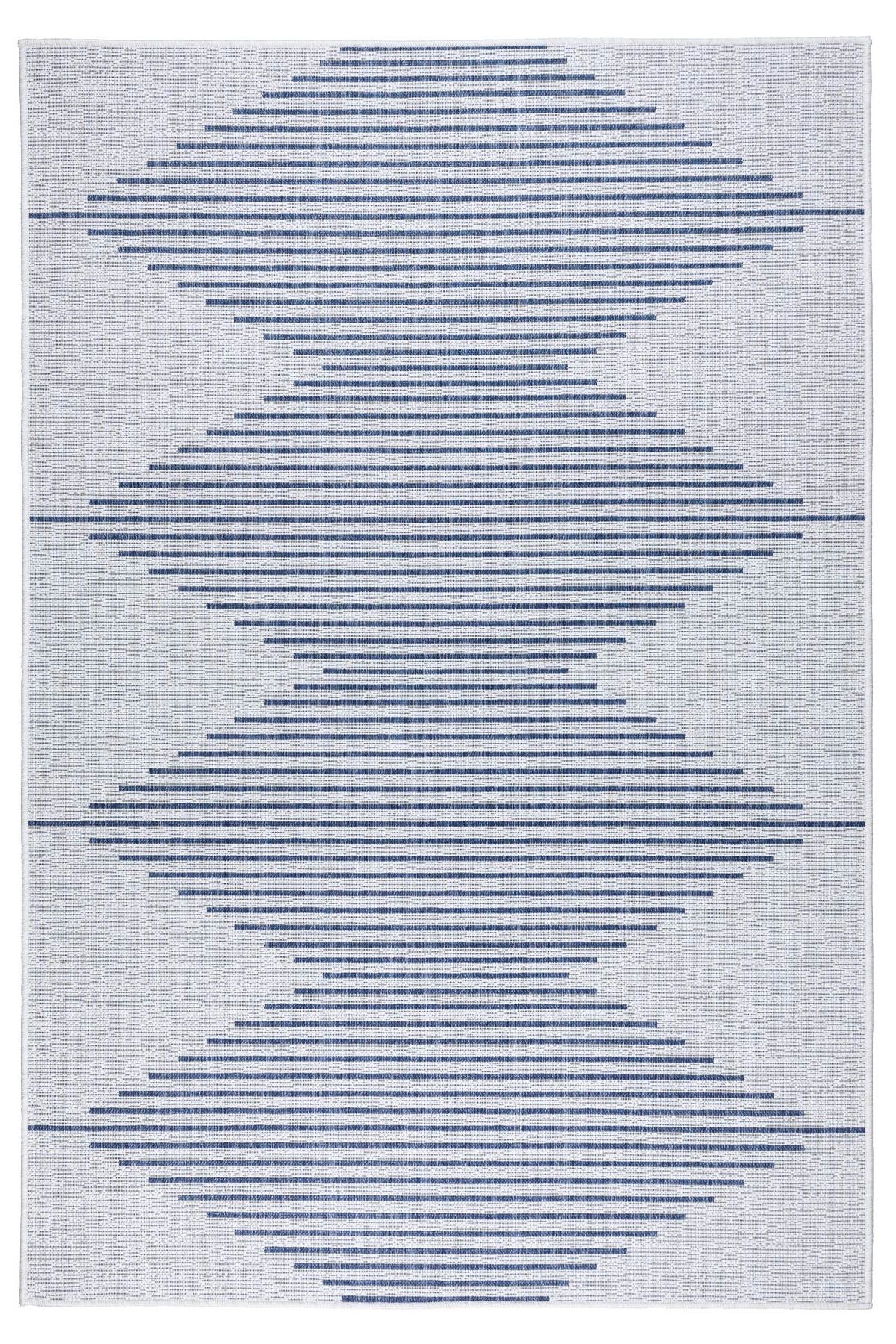 Latitude Run® Marquas Striped Design Navy Blue Grey Carpet Machine Made ...