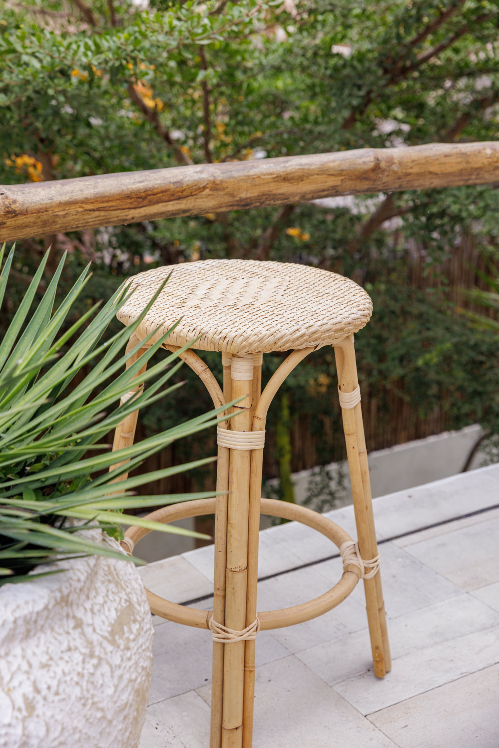 Bay Isle Home™ Bistro Backless Rattan Counter Stool | Wayfair
