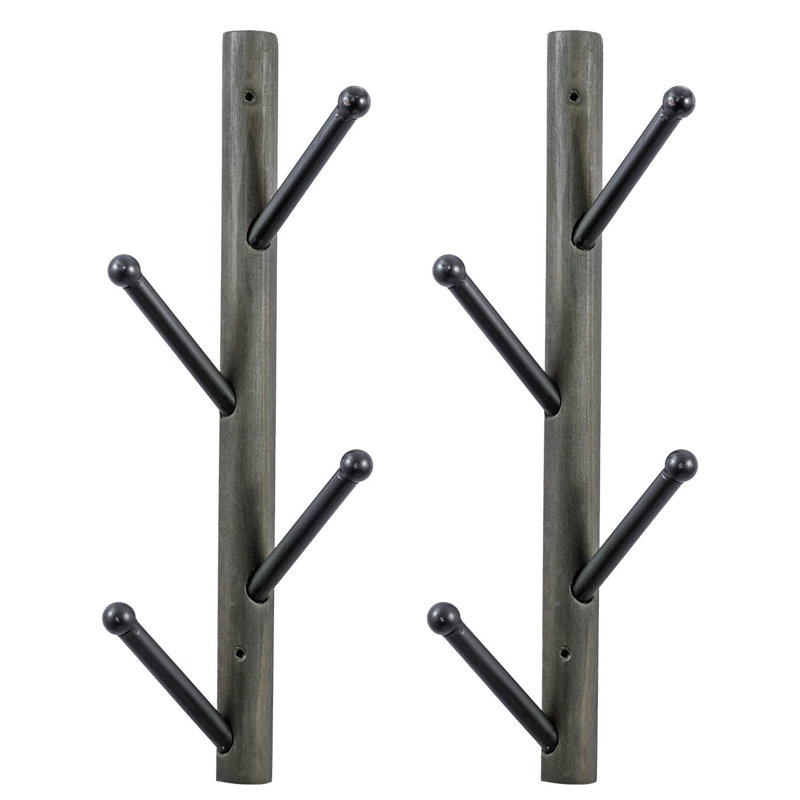 Gracie Oaks 4-Hook Wall Mounted Hat Coat Rack & Reviews | Wayfair