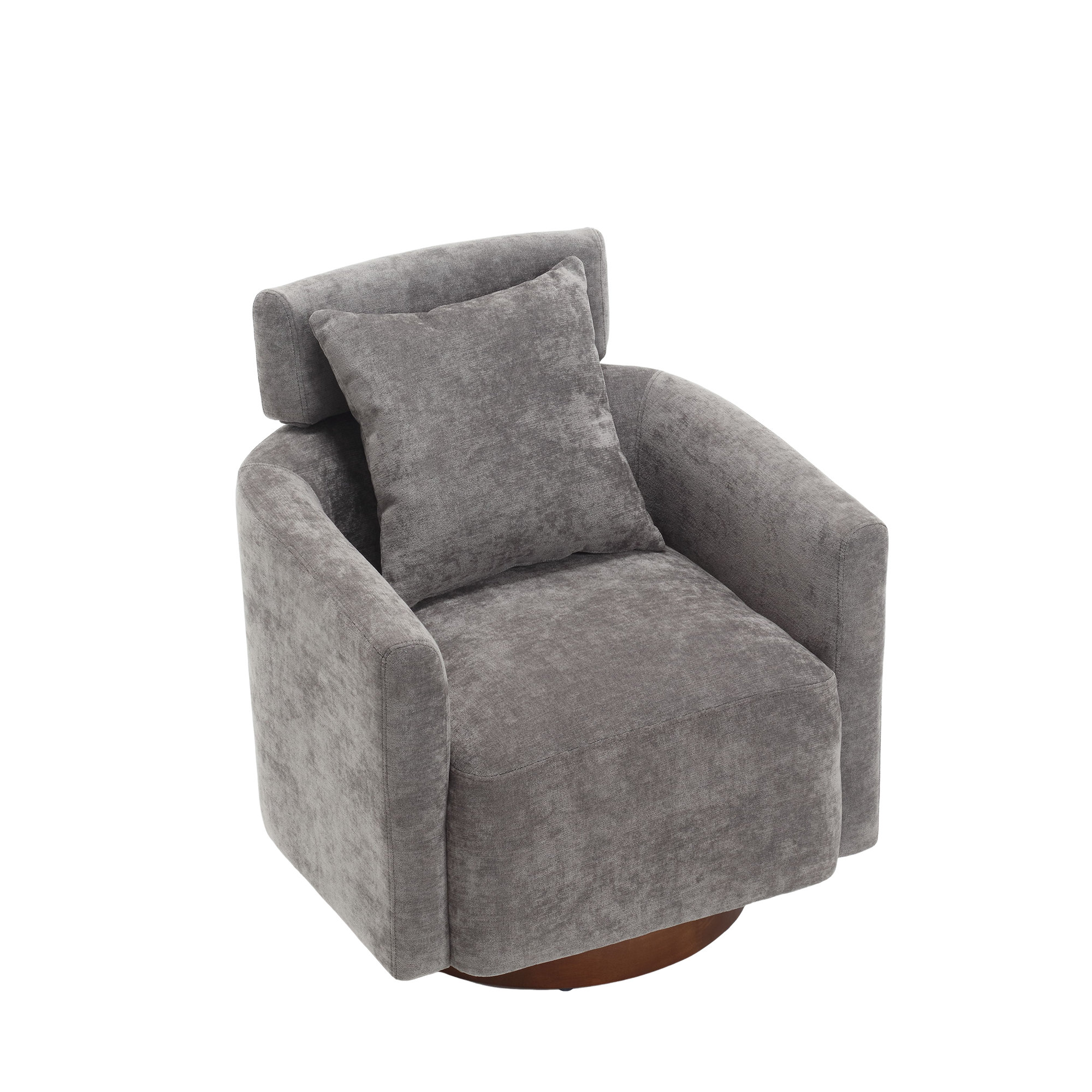Mercer41 "coolmore ergonomic living room chair, 360° rotating chenille ...