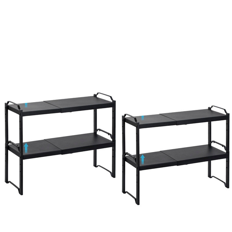Rebrilliant 4 Piece Expandable and Stackable Cabinet Shelves ...
