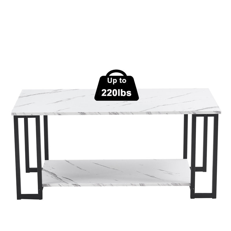 Wrought Studio™ Dailing 4 Legs Coffee Table with Storage | Wayfair